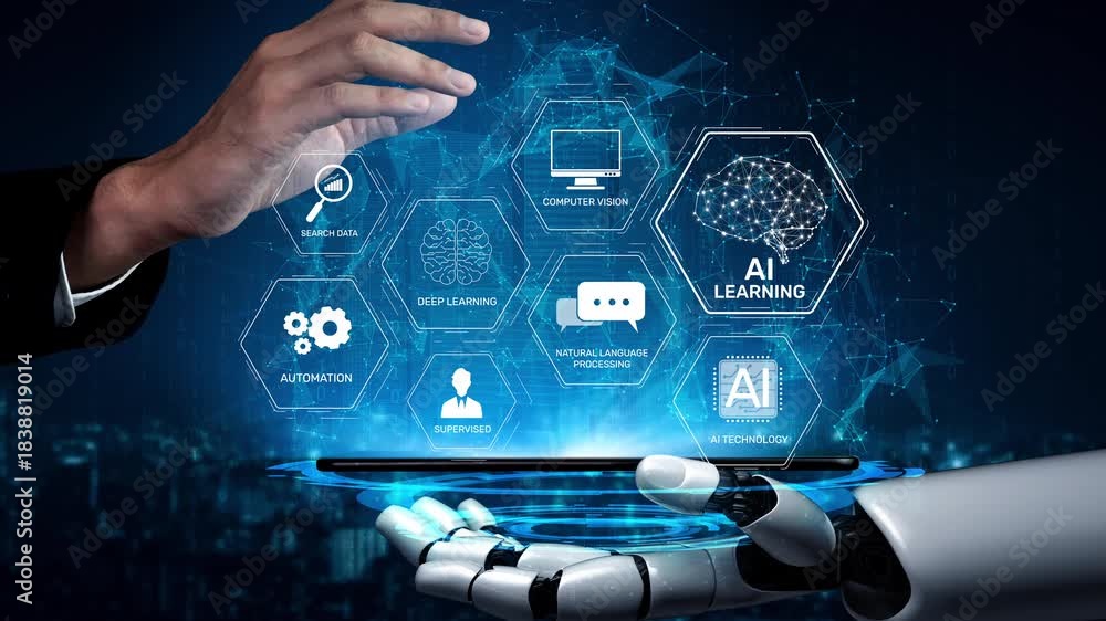 AI learning system involves deep learning, supervised machine learning, and natural language ...