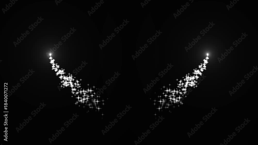 Twinkle star glitter line sparkle animation with stardust trail ...