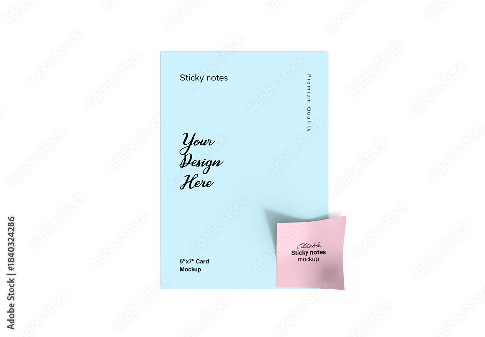 Editable Sticky Note Mockup Stock Template | Adobe Stock