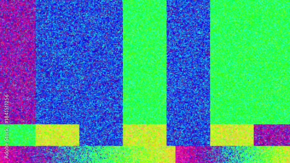 Vidéo Stock Display. Stuck Analog TV Visor. Bad TV Signal - Static ...