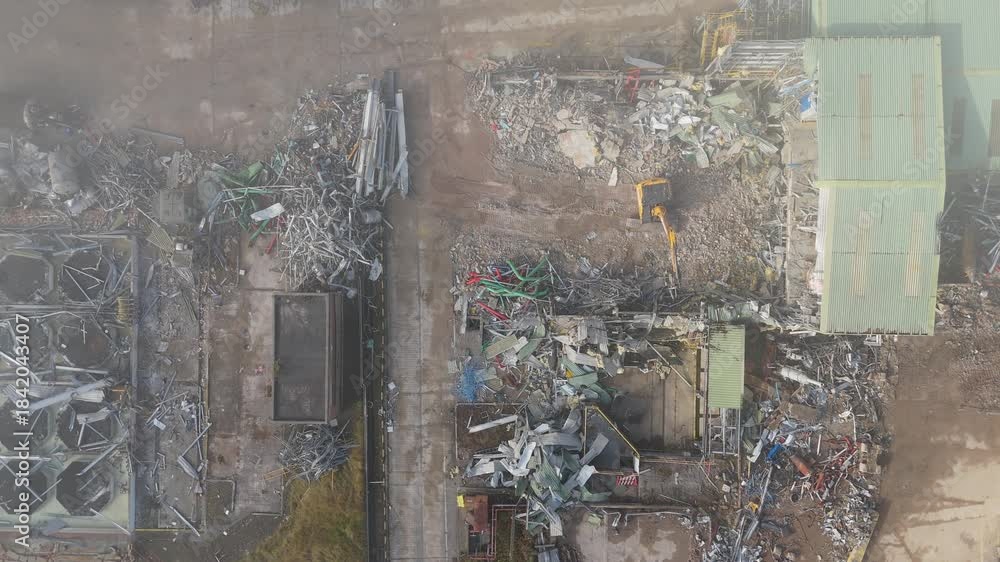 Chemical plant industrial demolition project. Decommissioning and ...