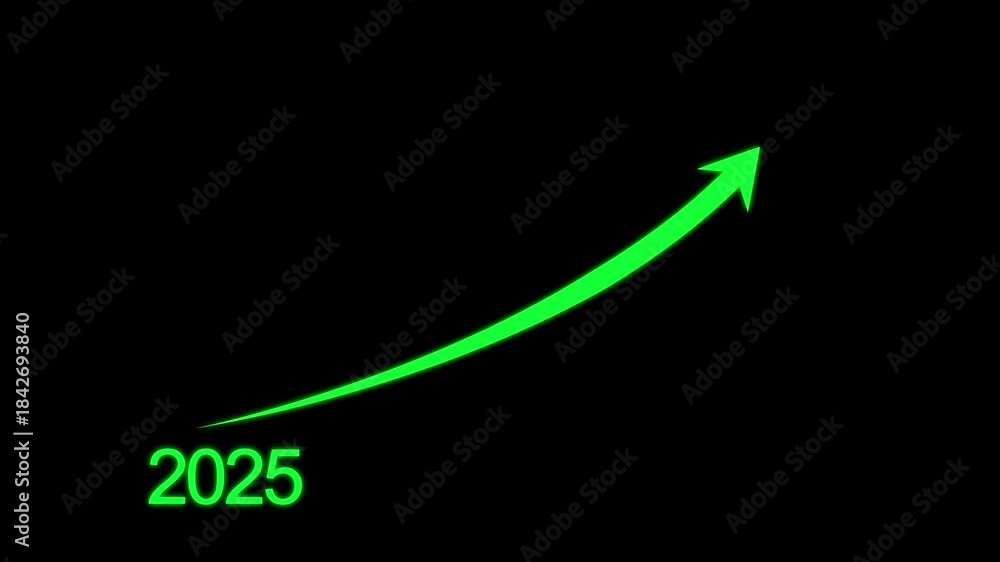 Vidéo Stock Business growth forecast in 2026 on the black background ...