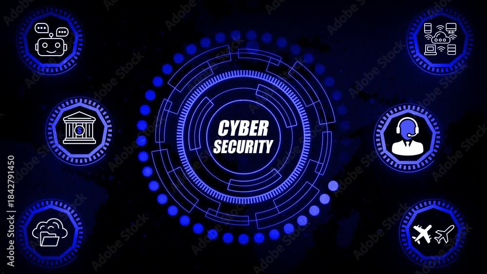 Cyber Security Digital UI Loop Animation | Advanced Protection ...