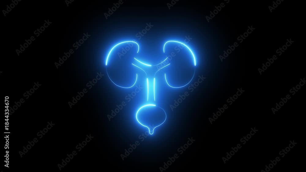 kidney divided into the right and left icon animated. Urinary system ...