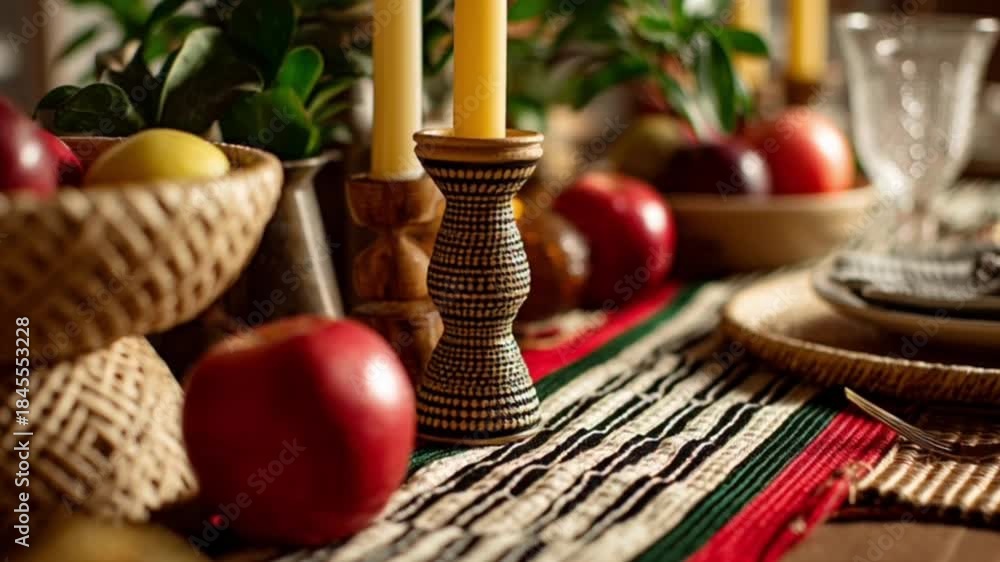 christmas decoration on the table | Multicultural holiday table | a ...