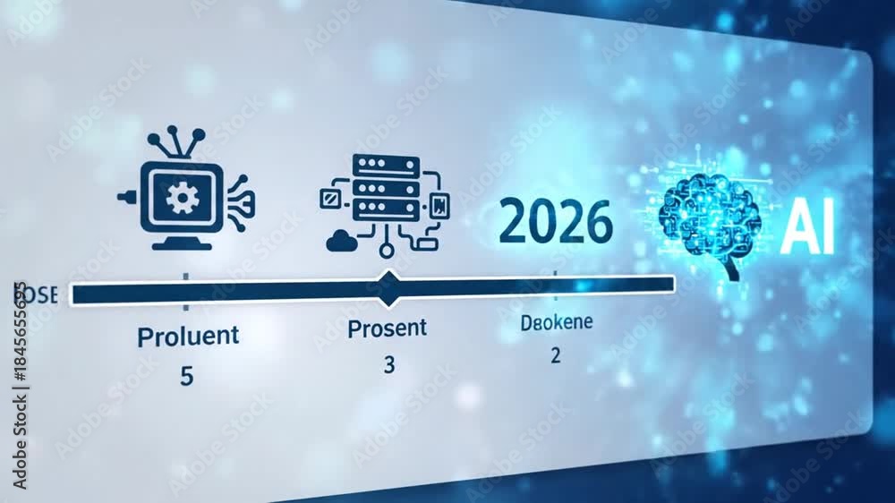 Visual Timeline of Technology Evolution from 2026 to Present with AI ...