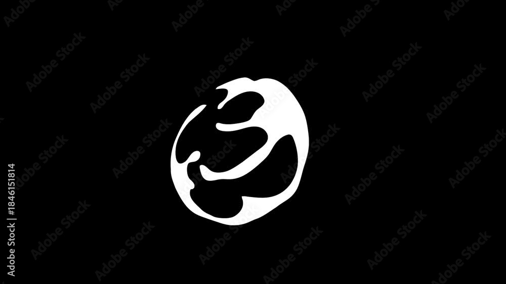 Splash flow FX, 2D water bubbles burst, hand drawn fluid splash ...
