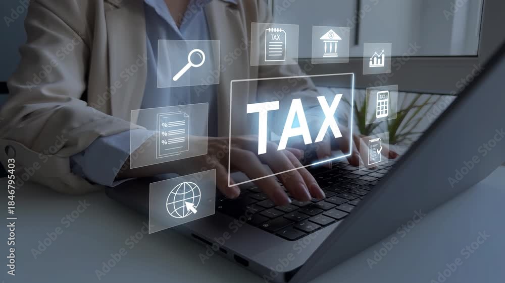 Tax and vat concept.Government taxes and calculation tax return annual ...