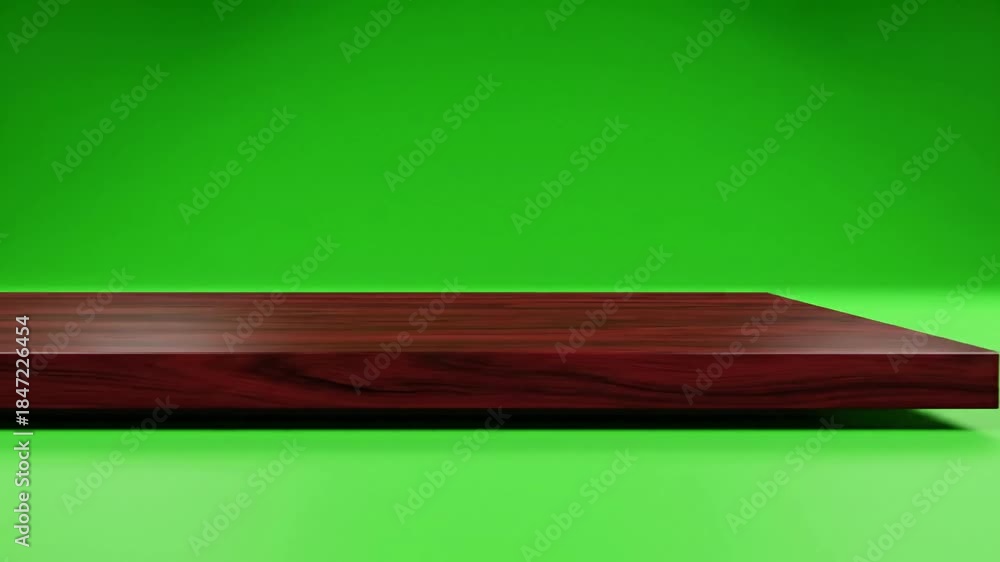 Floating wooden slab descent with simple rectangular platform sliding ...