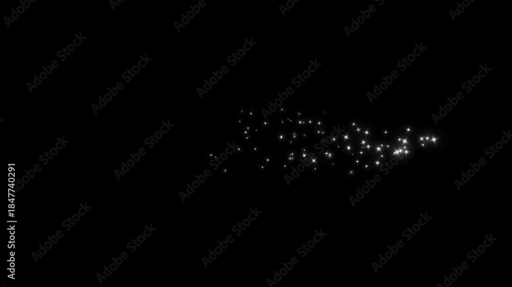 sparkle trail animation with glowing doodle star particles for title ...