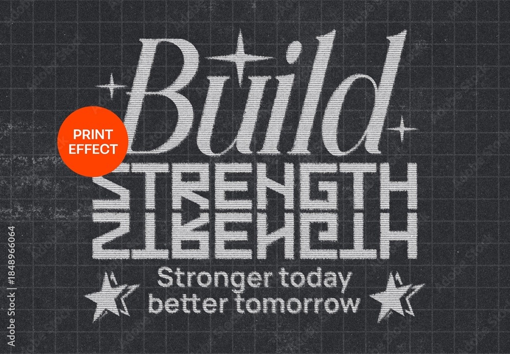 Print Text & Logo Effect Mockup Stock Template | Adobe Stock
