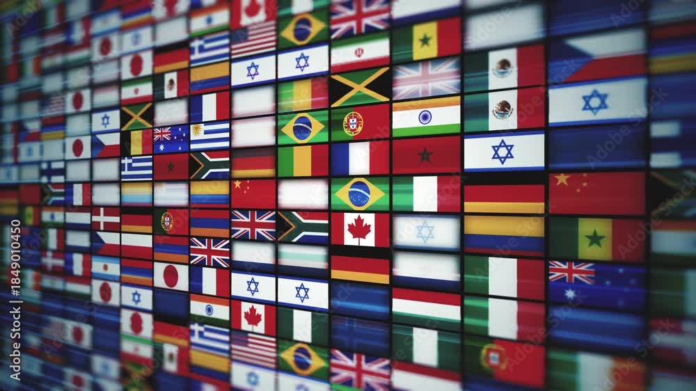 All Countries Of The World Flags Background Animation Animation of a ...