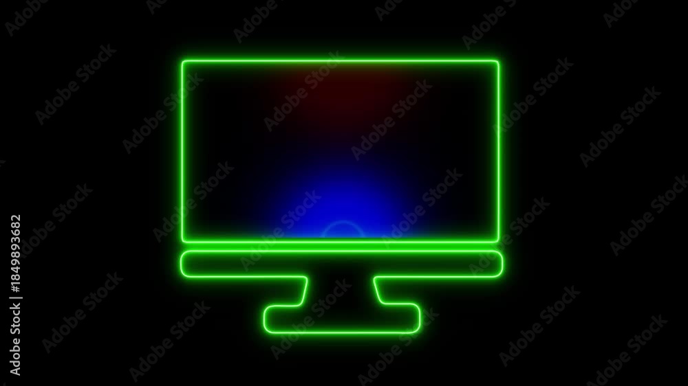 Emergency Lights Overlays in tv monitor screen. Emergency vehicle ...