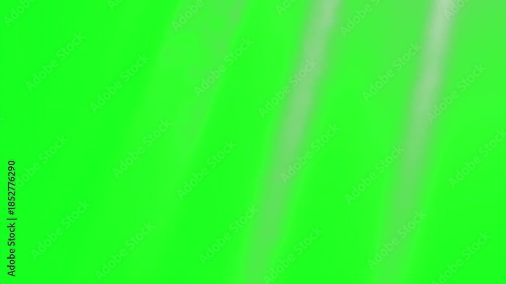 Bright light rays fan from top on green screen chromakey background in ...