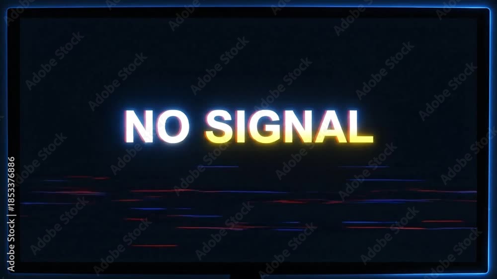 Lost Connection: No Signal displayed on a flat-screen television, a ...