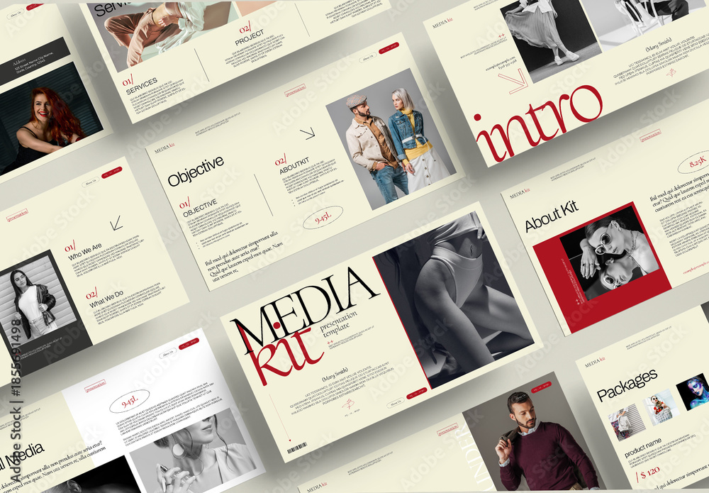 Media Kit Presentation Template Stock Template | Adobe Stock