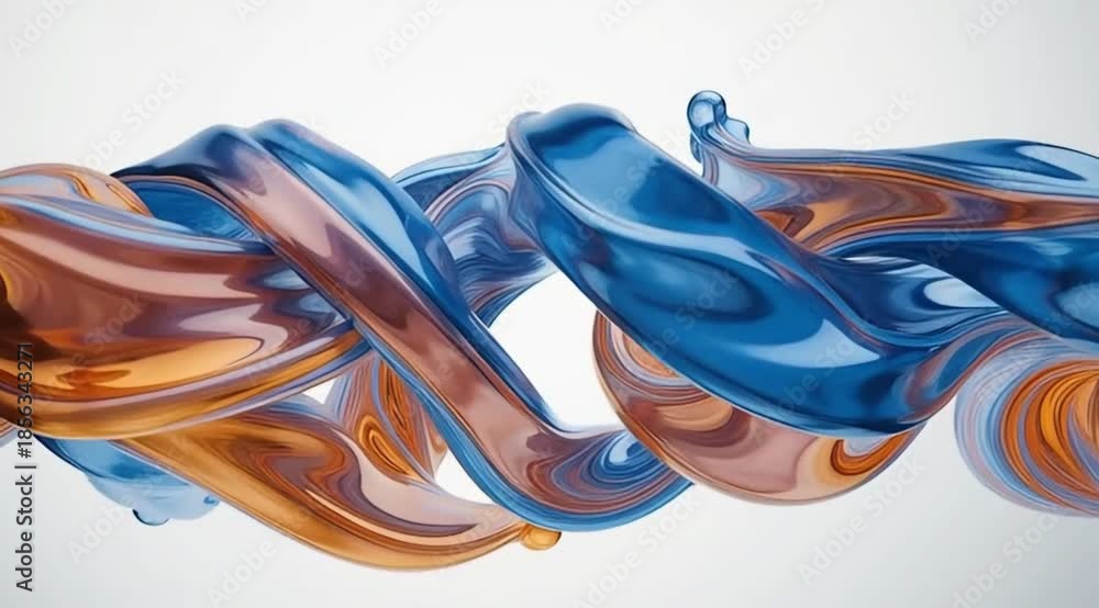 A single water structure that folds into itself recursively. Large ...