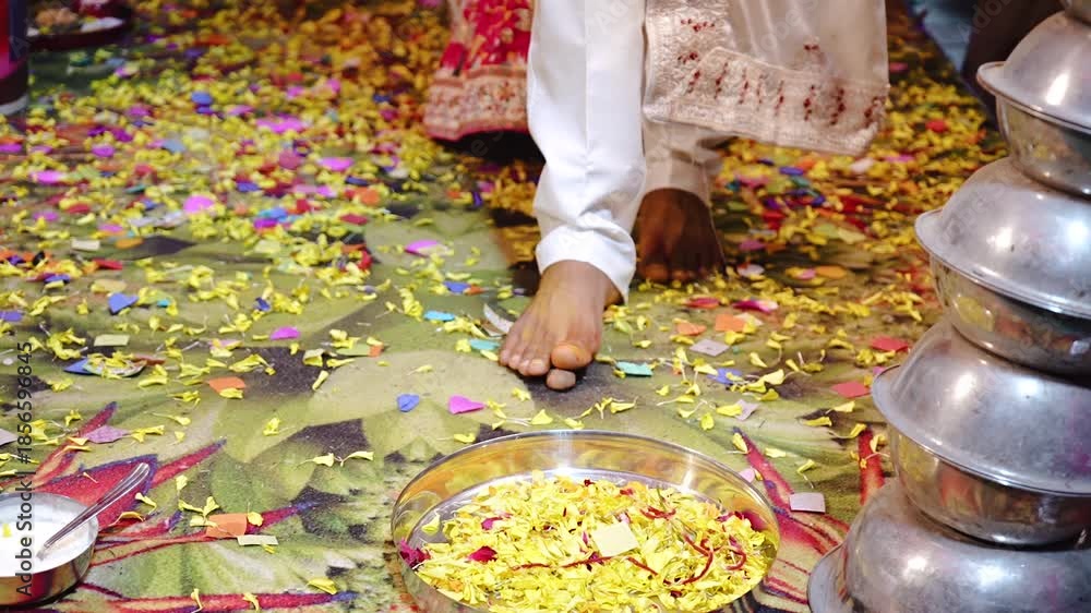 Authentic Indian marriage vidhi video showing traditional Hindu wedding ...