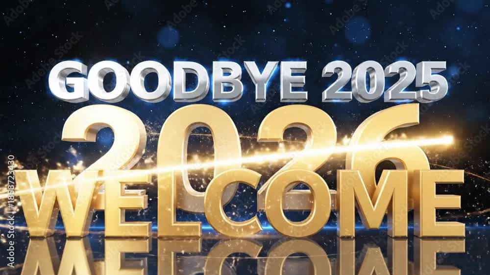 Goodbye 2025, Hello 2026 | 4K HDR New Year Countdown Animation Stock ...