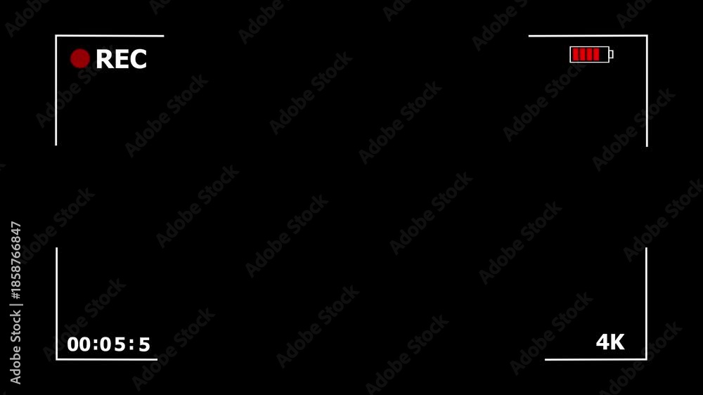 Video recording frame overlay with REC HUD. REC camera overlay screen ...