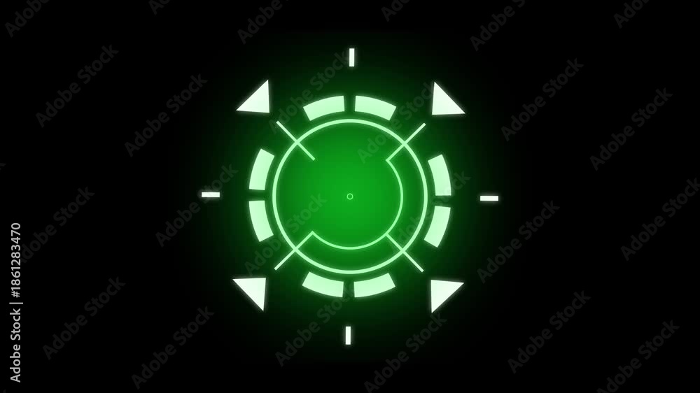 digital sci-fi sniper scope overlay animation. modern military target ...