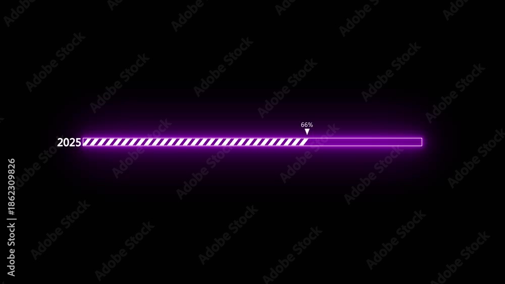 Vidéo Stock New year 2026 loading bar animation Year changing from 2025 ...