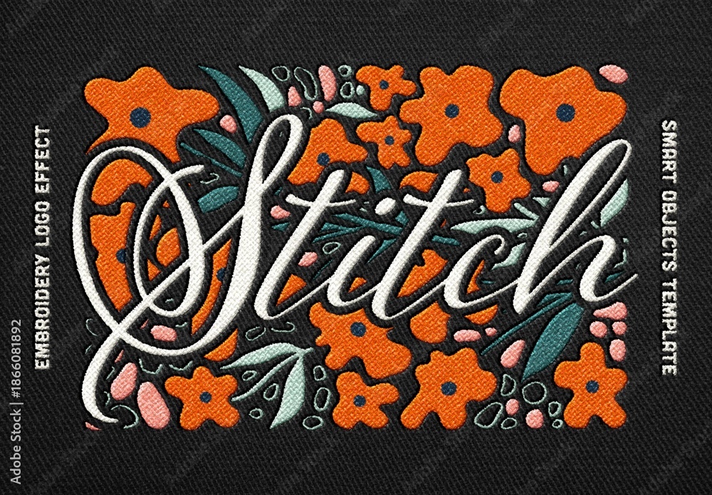 Stitching Embroidery Logo Mockup plantilla de Stock | Adobe Stock