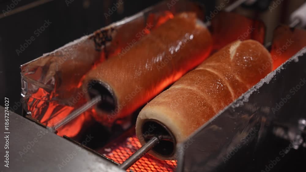 Traditional christmas chimney cake, kurtos kalacs, trdelnik, and polish ...