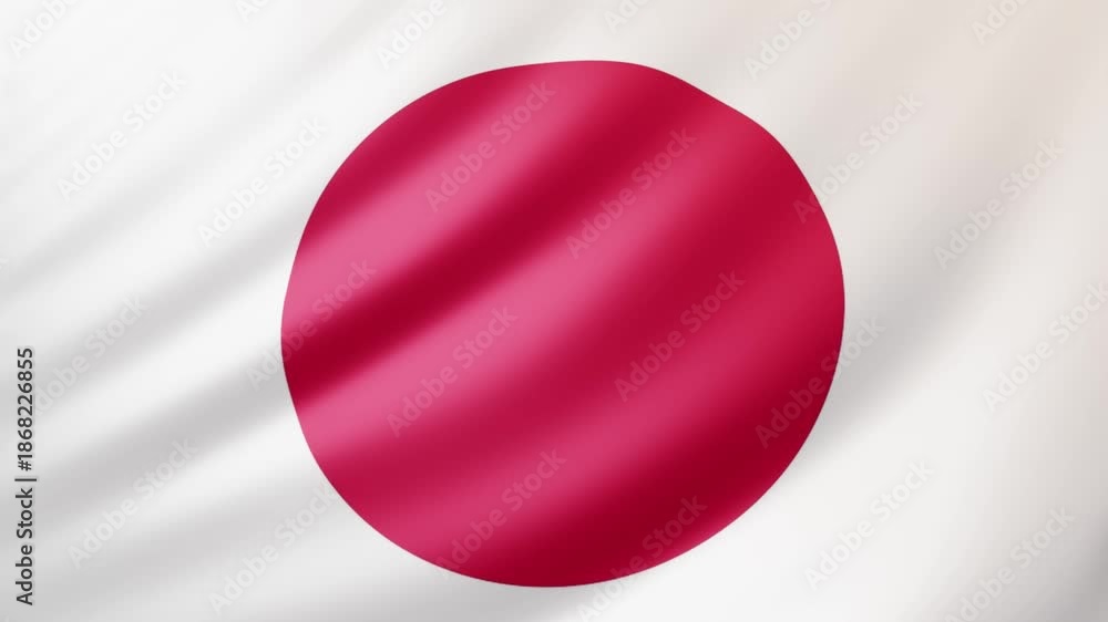 Japanese national flag with red circle on white background, known as ...