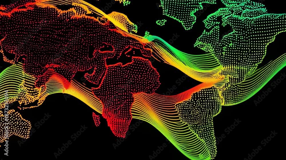 Dynamic visualization of IP address allocation on a transparent screen ...