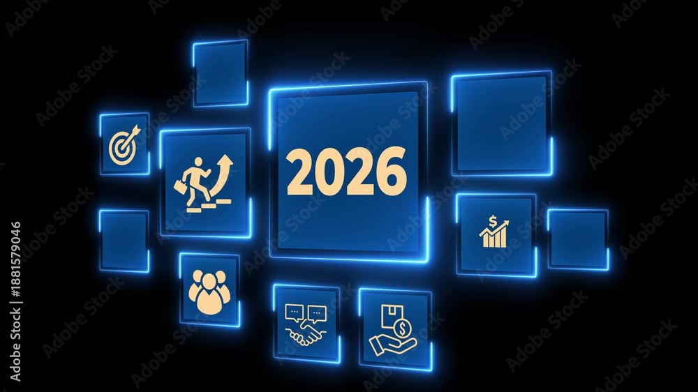 2026 new year business goals and strategic planning concept on the ...