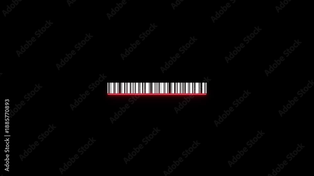 Bar code scanning animation,Bar code animation with laser beam. Laser ...