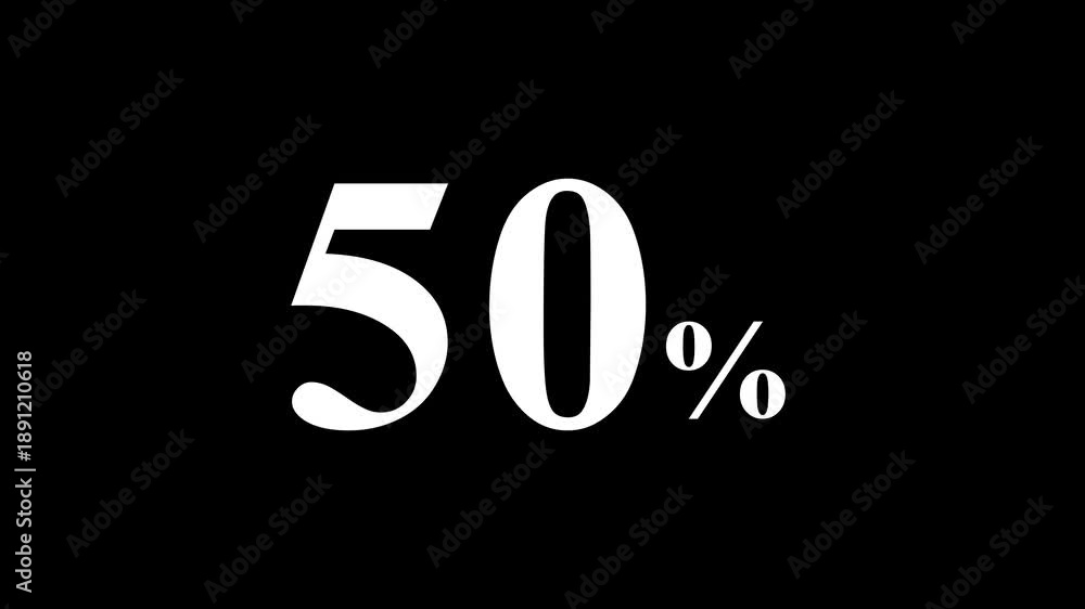 abstract 50 percent animation on black background. Stock Video | Adobe ...