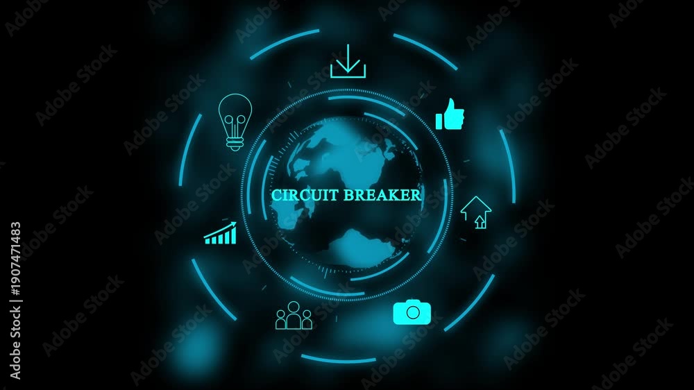circuit breaker Architecture HUD Interface with System Icons, Global ...