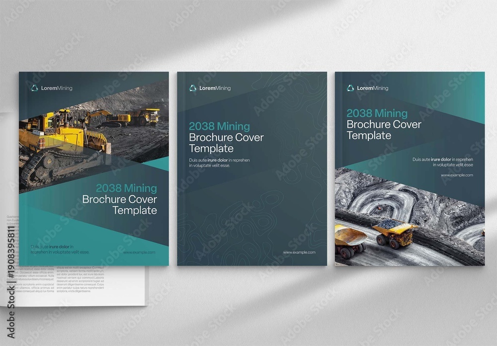 Modern Brochure Cover Template in Heavy Industrial Theme, Annual Report ...