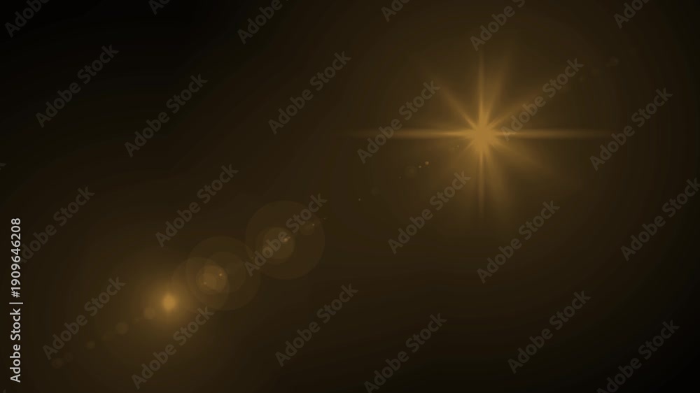 sun light flare golden dust glitter shining stars and lens flare ...