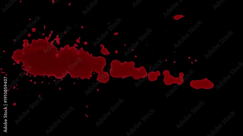 Blood Spatter_V6 Blood stain simulation on a transparent background ...