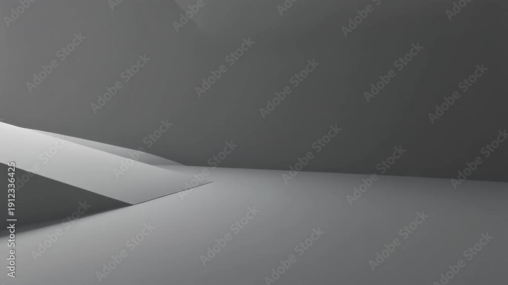 Illuminated Prism Casting Shadow in a Simple 3D Rendering from a ...