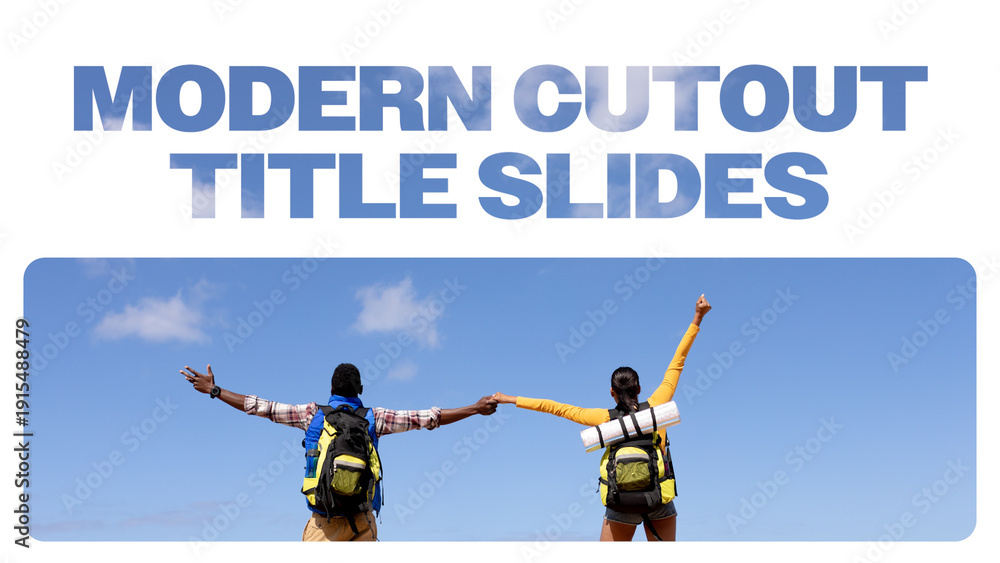 Modern Cutout Title Slide plantilla de Stock | Adobe Stock