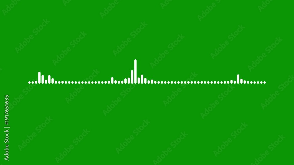 Realistic audio spectrum visualizer, white sound wave frequency on ...