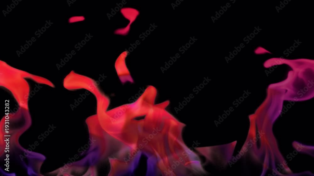 Isolated Realistic Flame Fire Element with Alpha Transparency for VFX ...