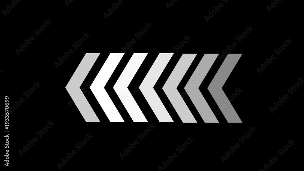 Abstract directional arrow icon animation. arrow looping animation left ...