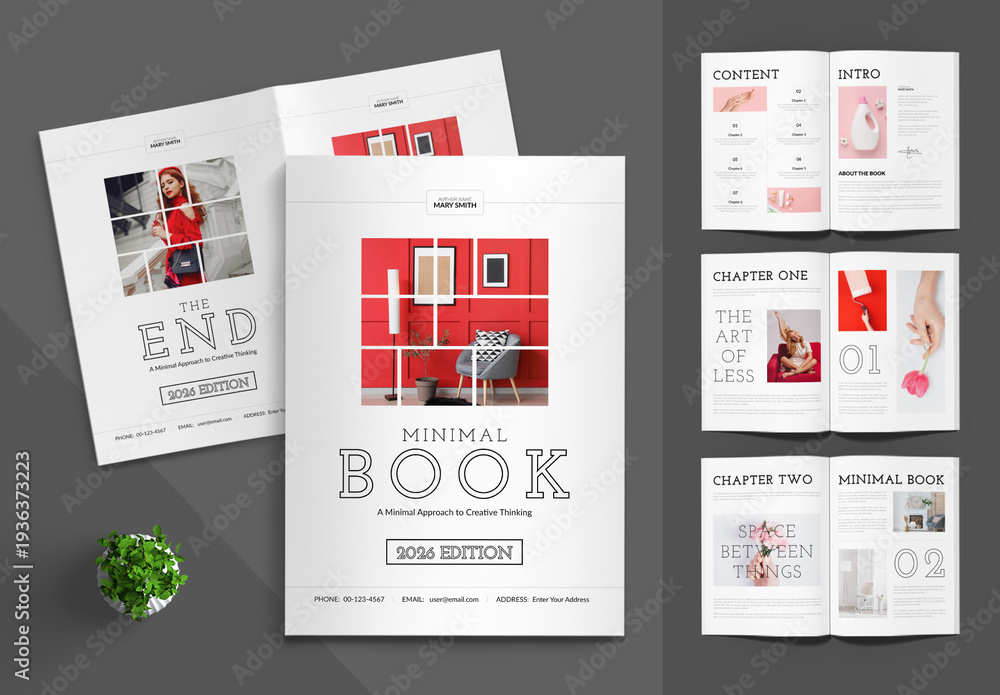 Minimal Book Template Layout Stock Template | Adobe Stock