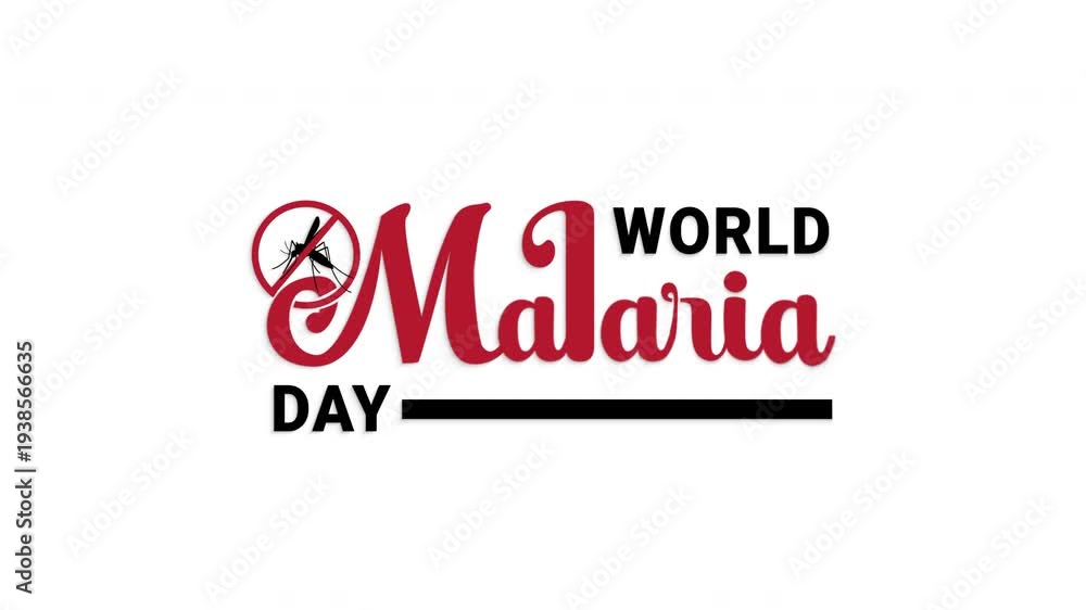 World Malaria Day Text Animation with a powerful mosquito illustration ...