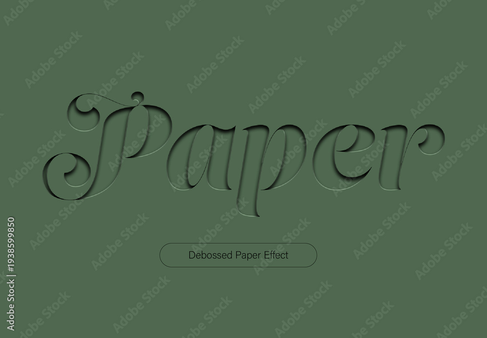 Debossed Paper Cut Text Effect Stock Template | Adobe Stock