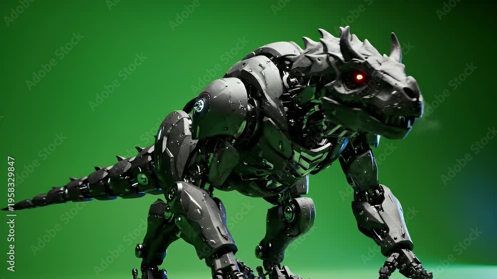 Robotic Carnotaurus Dinosaur Full Body Standing Idle Aggressive on ...