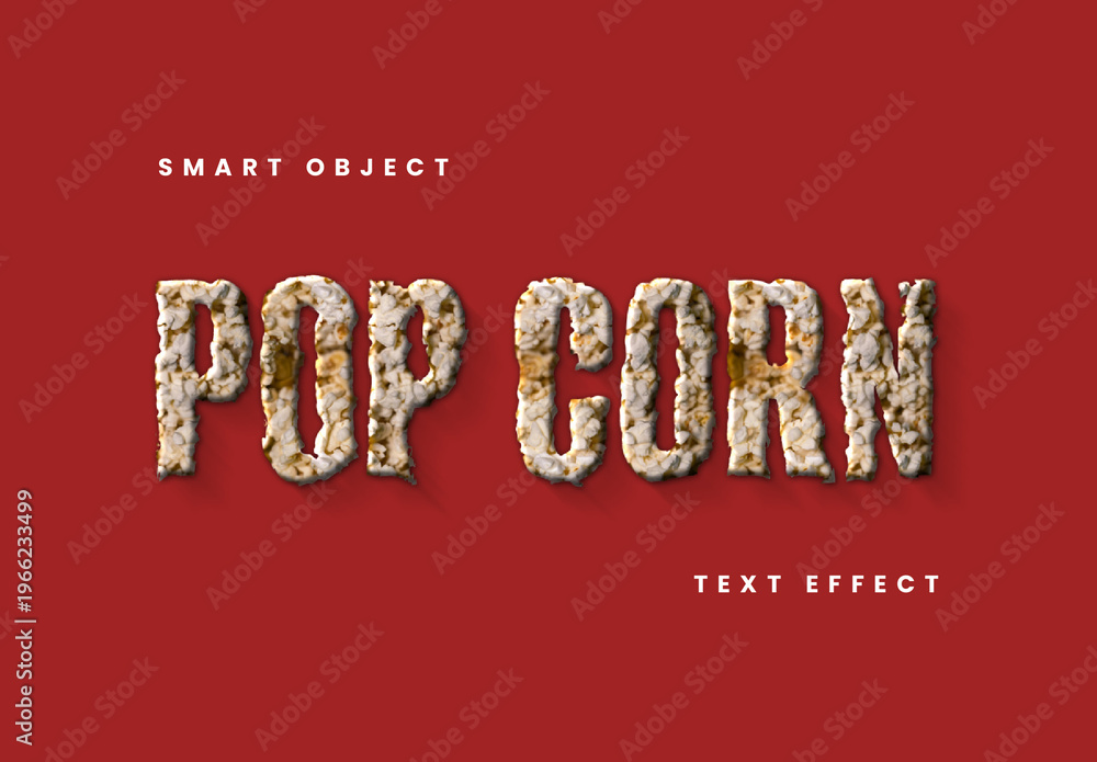 Pop Corn Text Effect Stock テンプレート | Adobe Stock