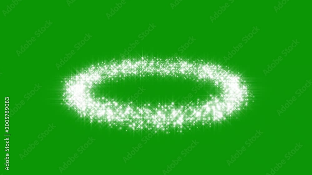 Brilliant White Dust Particles forming a Circular Glow, Shimmering ...