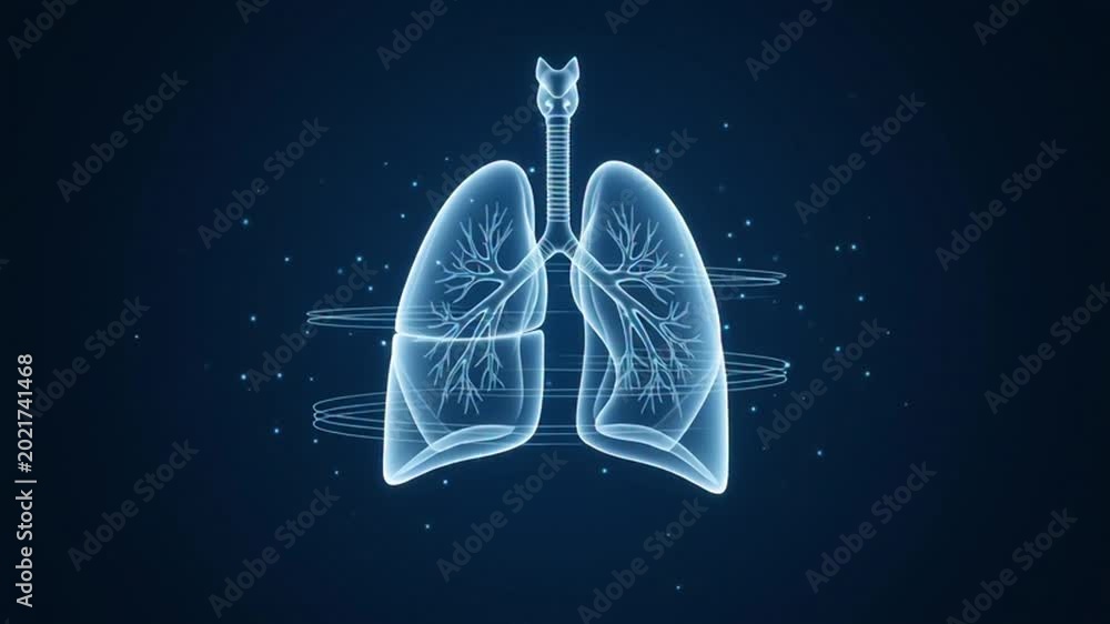3D Medical Animation of Human Lungs for Hantavirus Diagnosis Stock ...