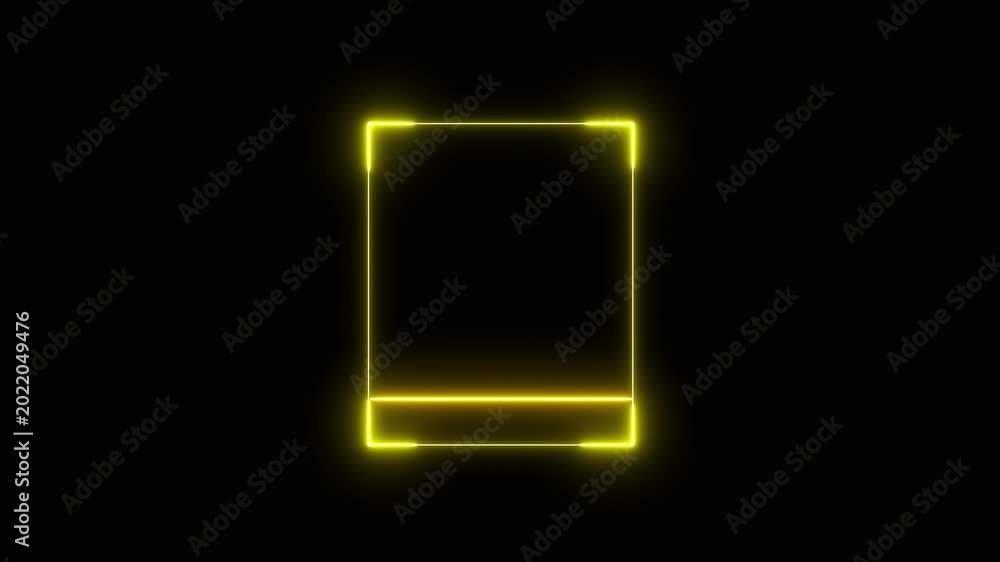 scanner icon animation isolated scanner neon shine icon animation ...